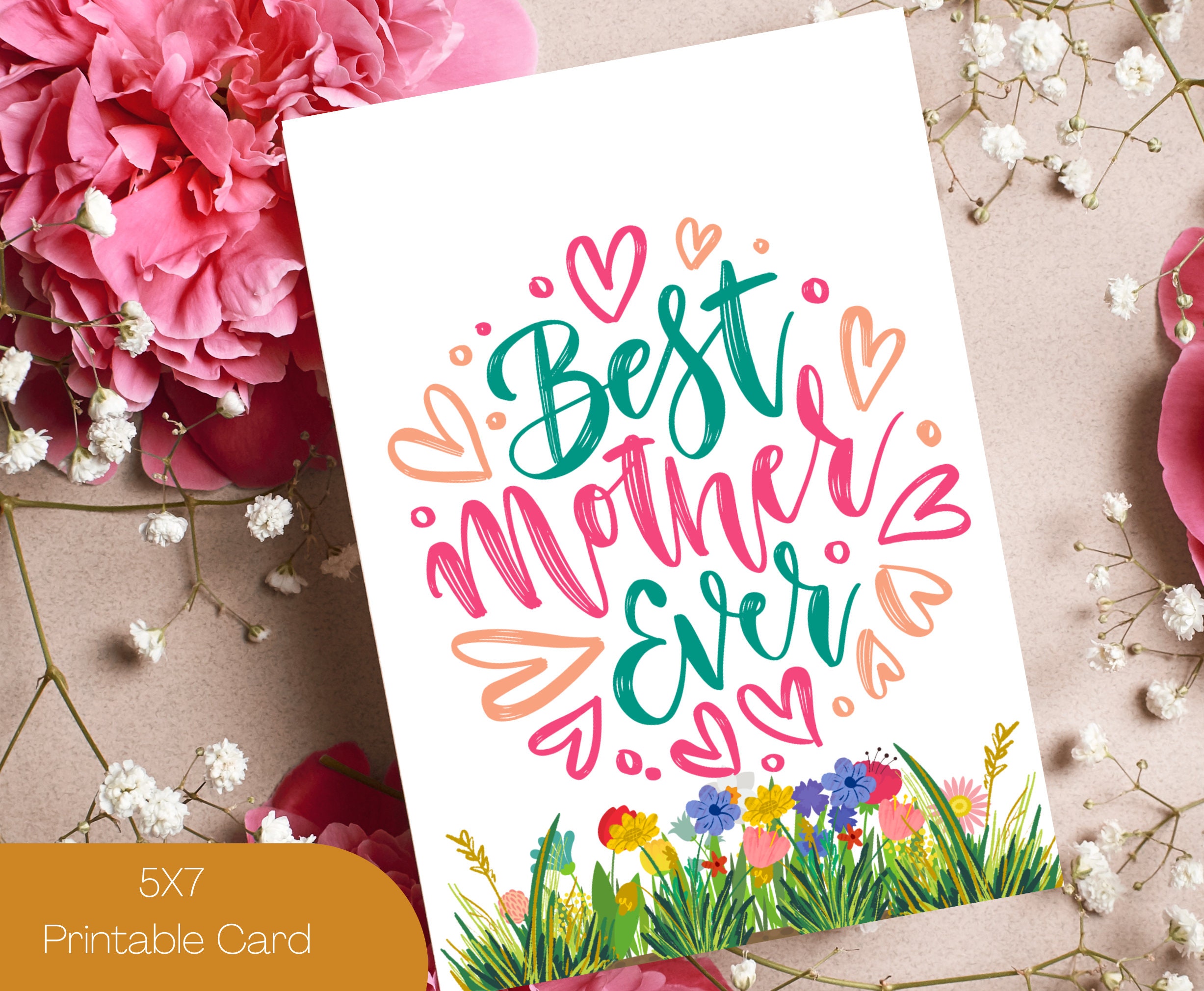 Best Mom Ever Printable Mother's Day Card | Mother's Day Card | Best ...