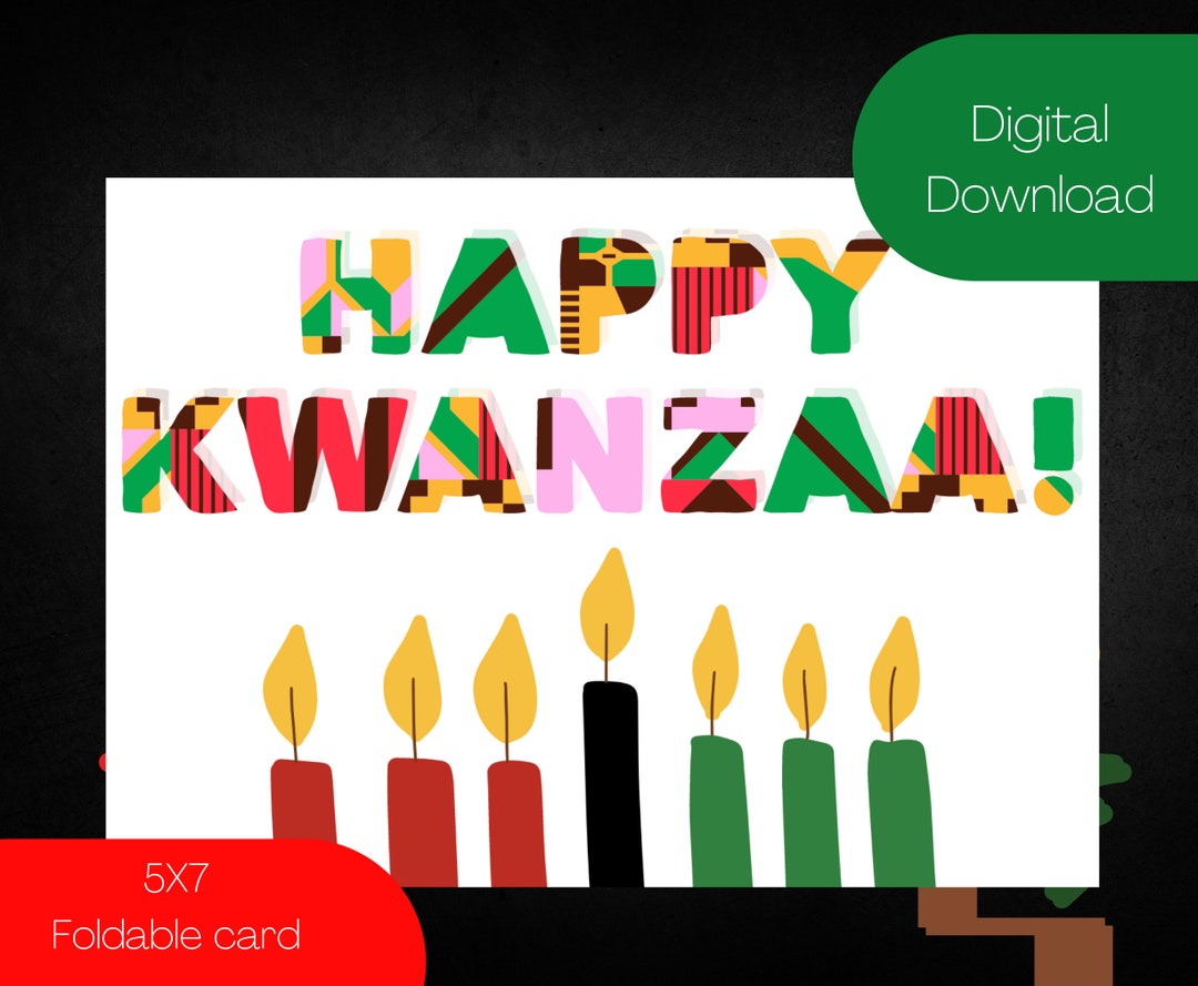 Happy Kwanzaa Card Kwanzaa Celebration Digital Card - Etsy