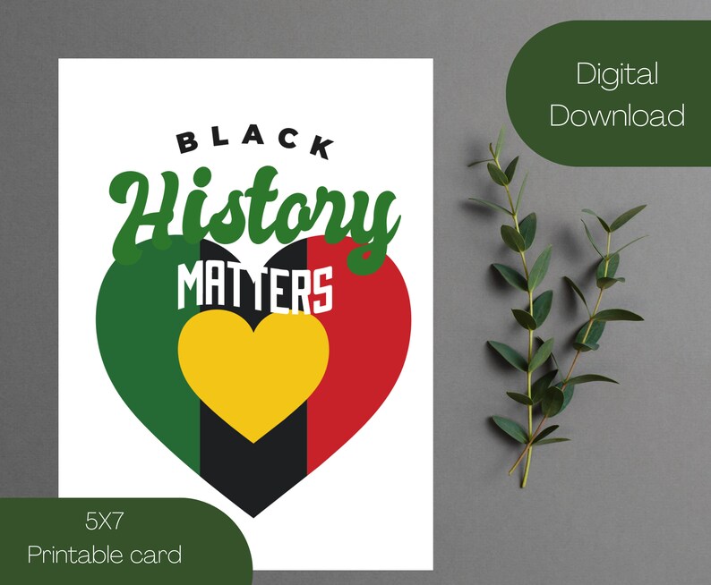 Black History Month Cards | Printable African American History Cards ...