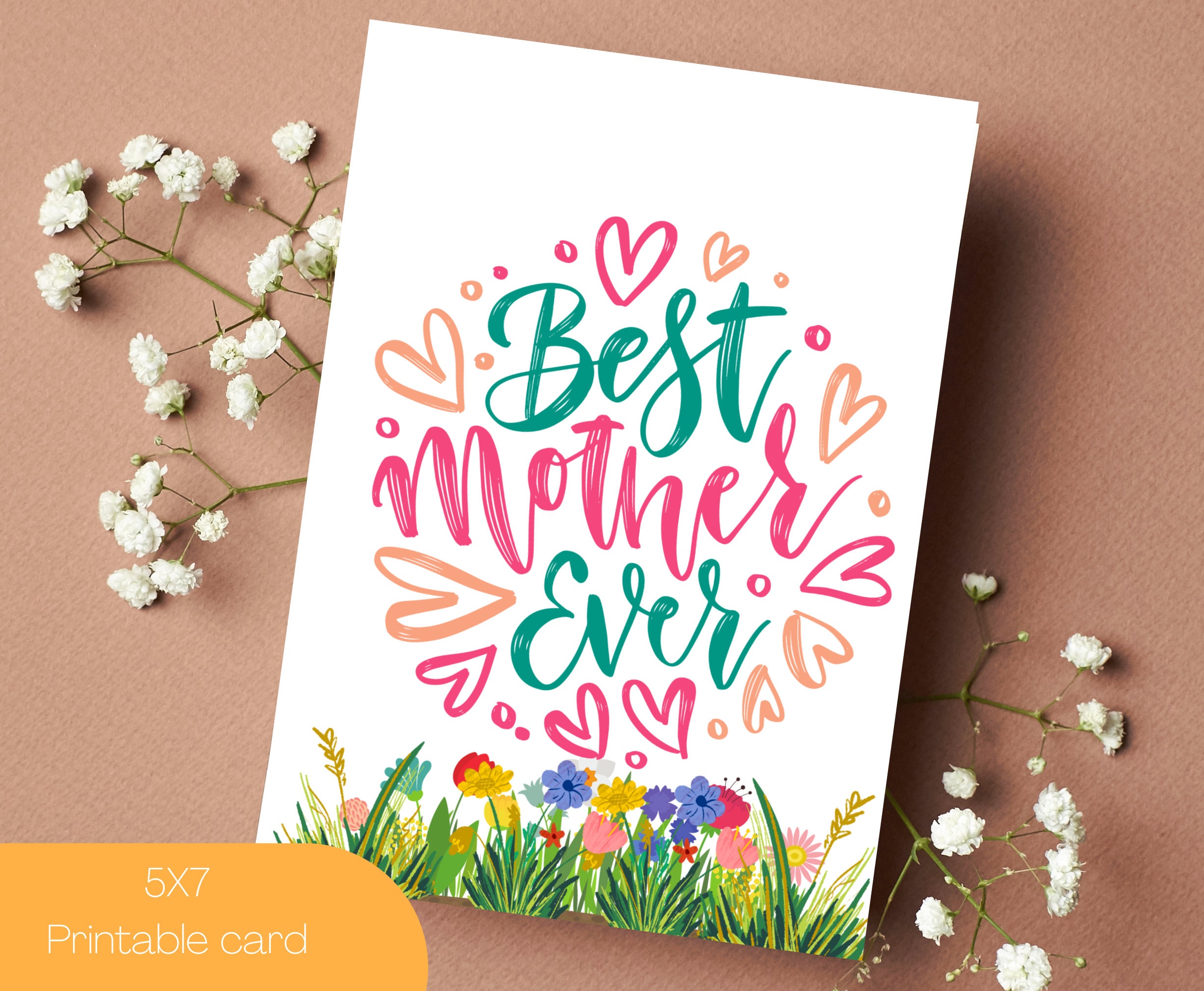Best Mom Ever Printable Mother's Day Card | Mother's Day Card | Best ...
