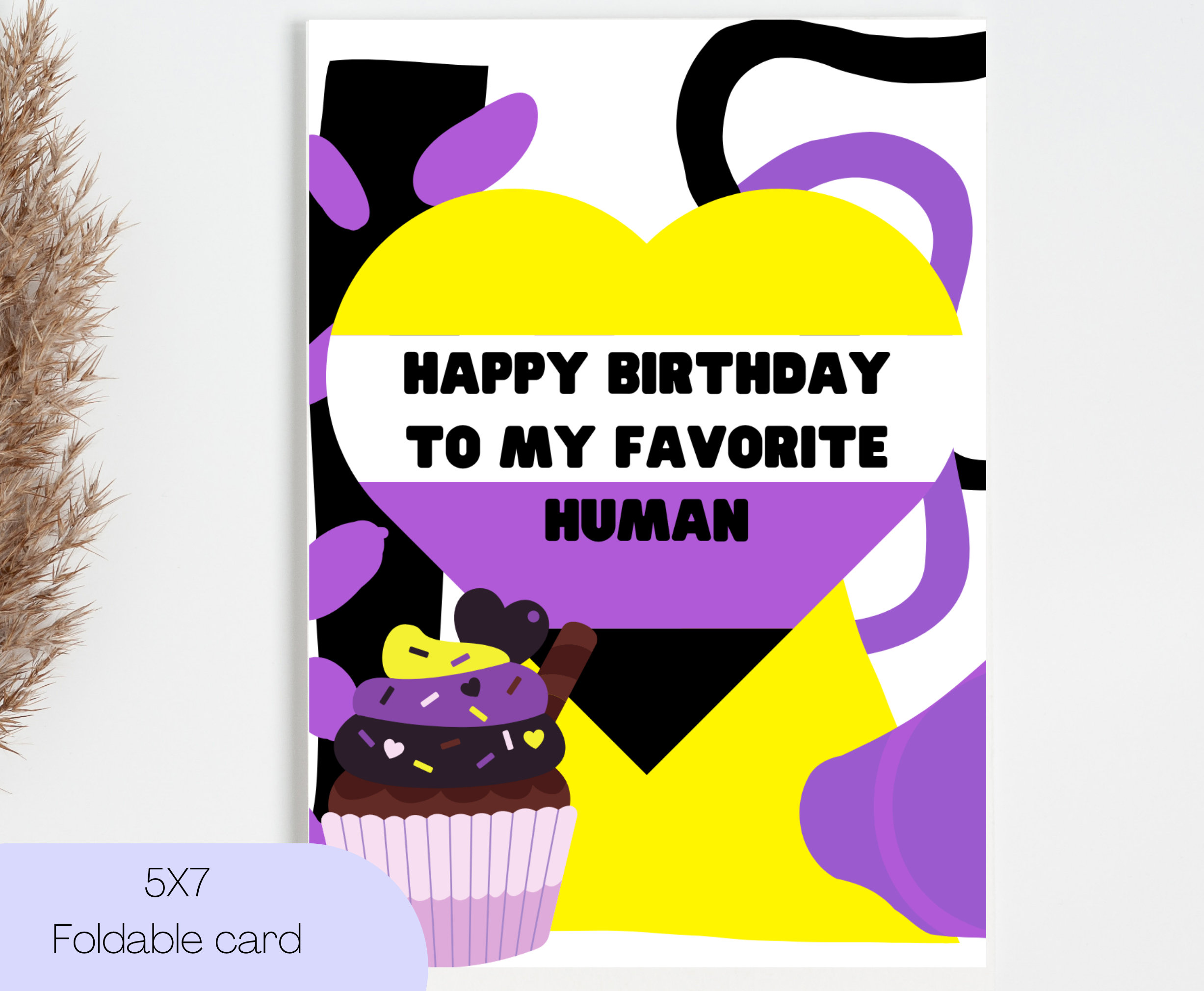 Non-binary Birthday Card for They or Them Printable Non Binary Birthday ...