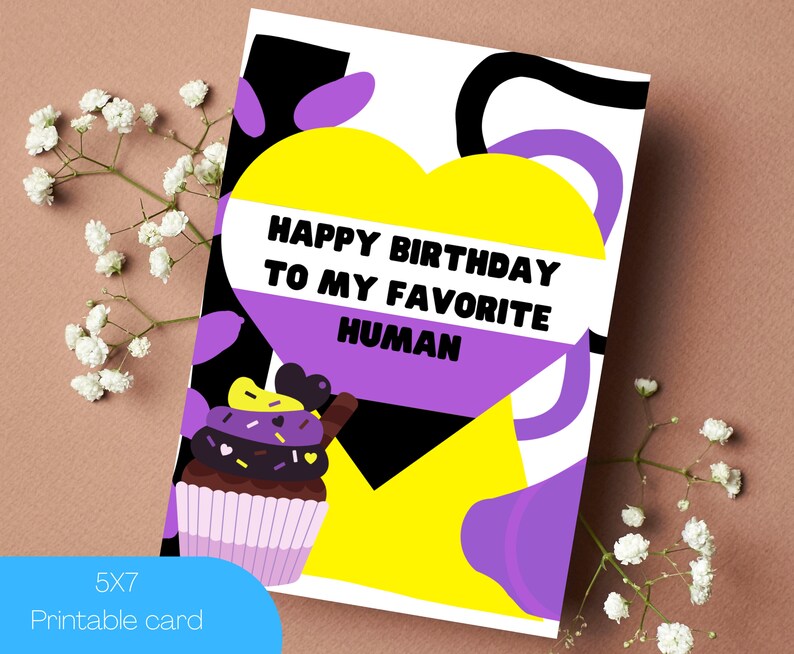 Non-binary Birthday Card for They or Them Printable Non Binary Birthday ...