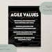 Agile Values and 12 Principles Posters | Printable Poster | Digital Art ...