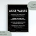 Agile Values and 12 Principles Posters | Printable Poster | Digital Art ...