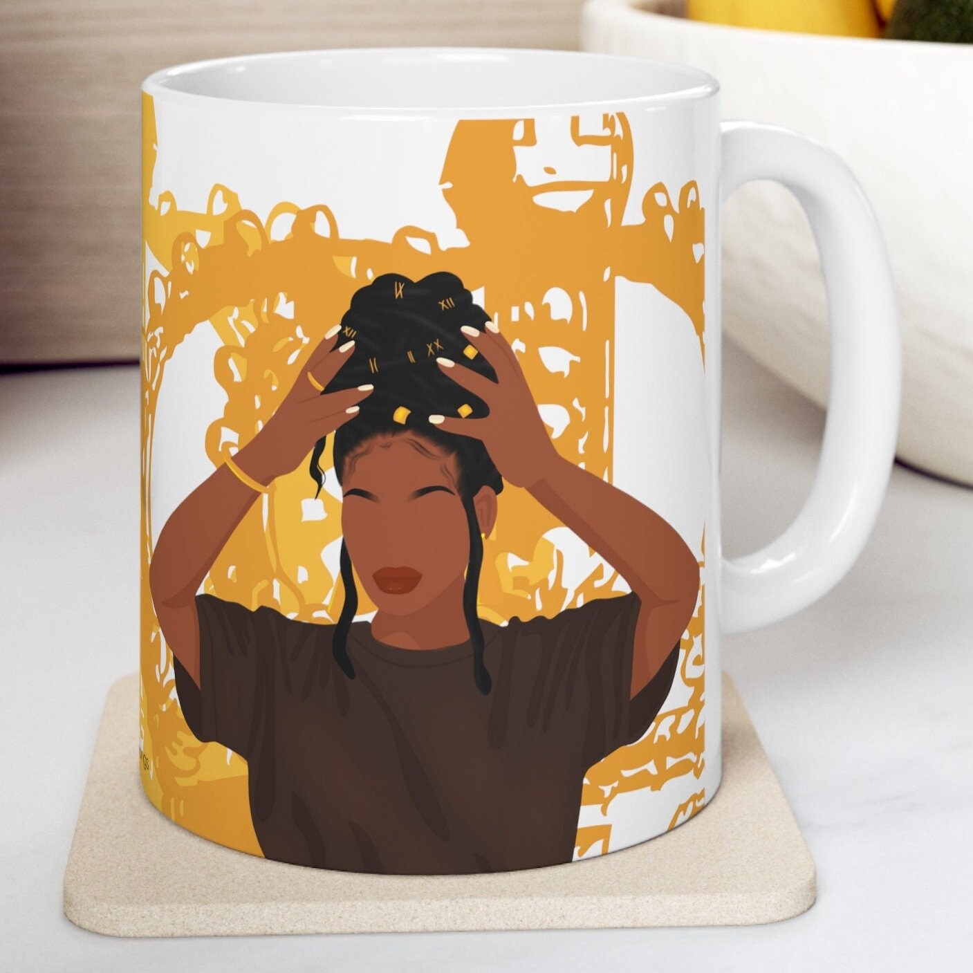 Black Queen Ceramic Mug for Sister African American Mug for Her Afro ...