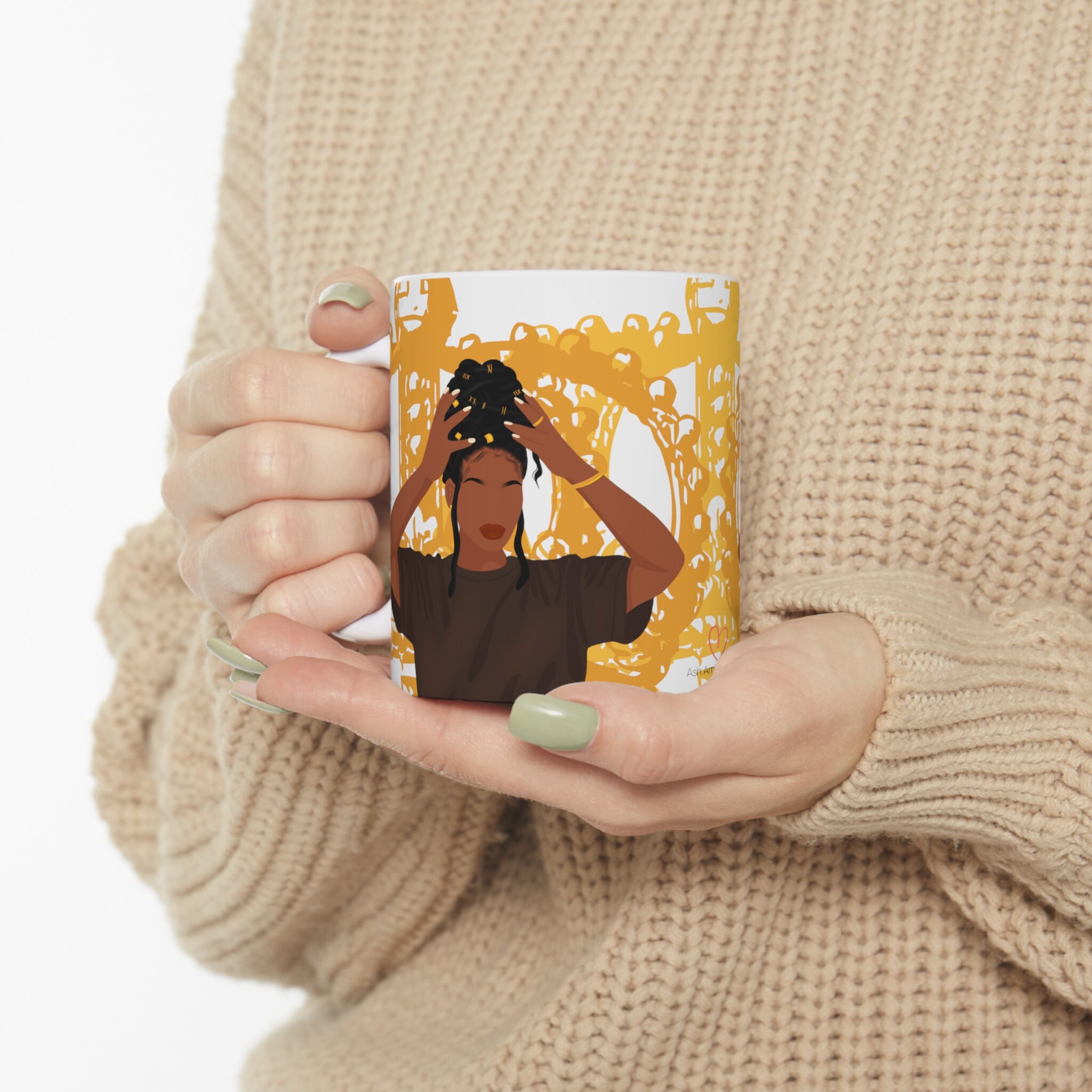 Black Queen Ceramic Mug for Sister African American Mug for Her Afro ...