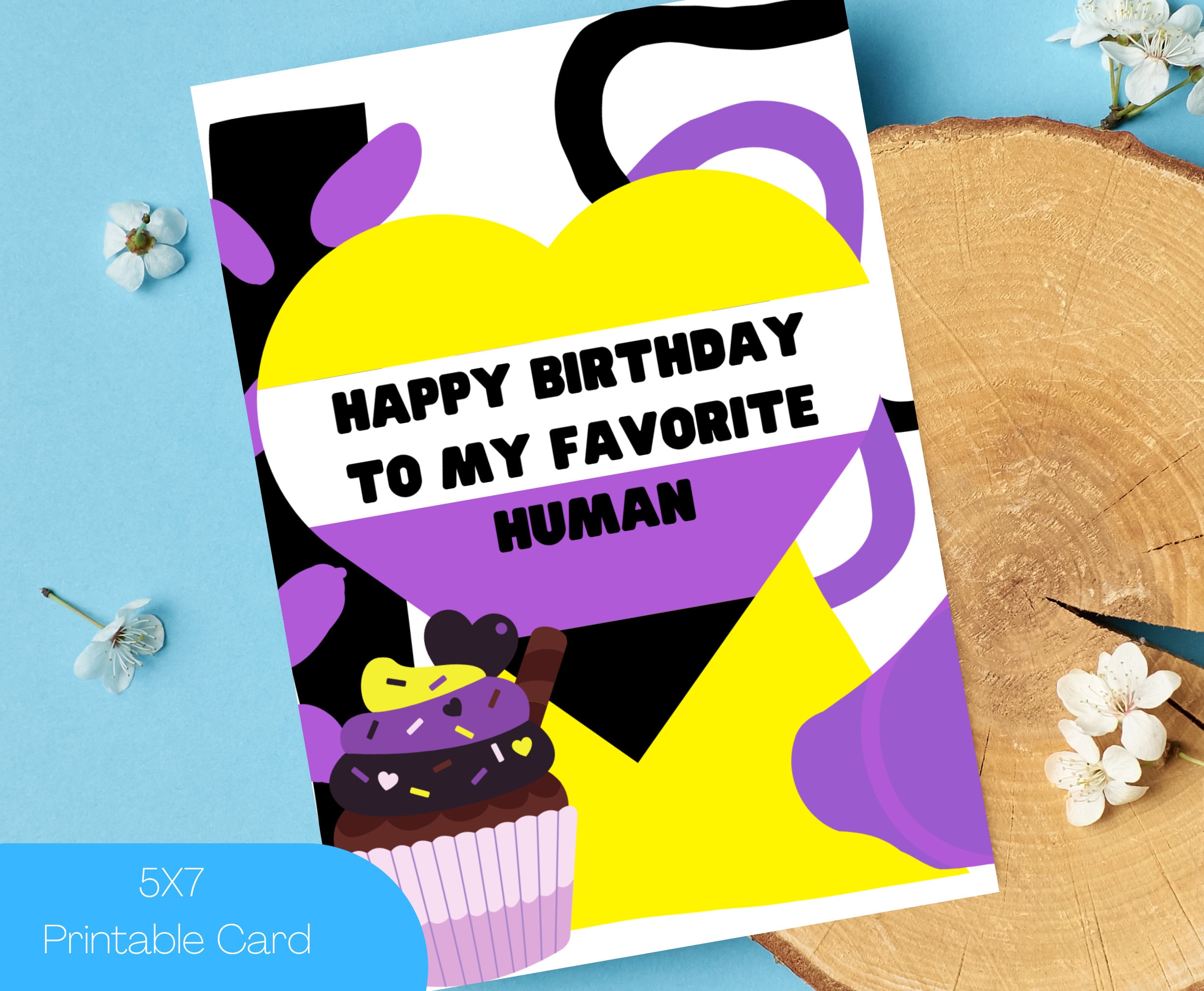 Non-binary Birthday Card for They or Them Printable Non Binary Birthday ...