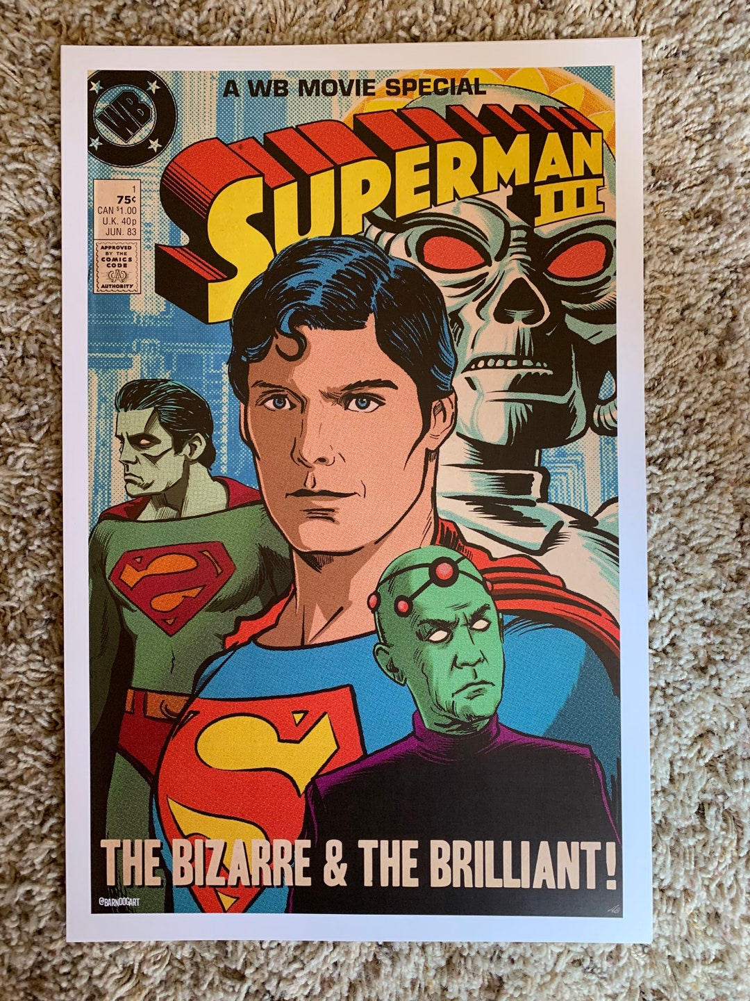 11x17 Superman 3 Elseworld Cover Christopher Reeve Brainiac Bizarro ...