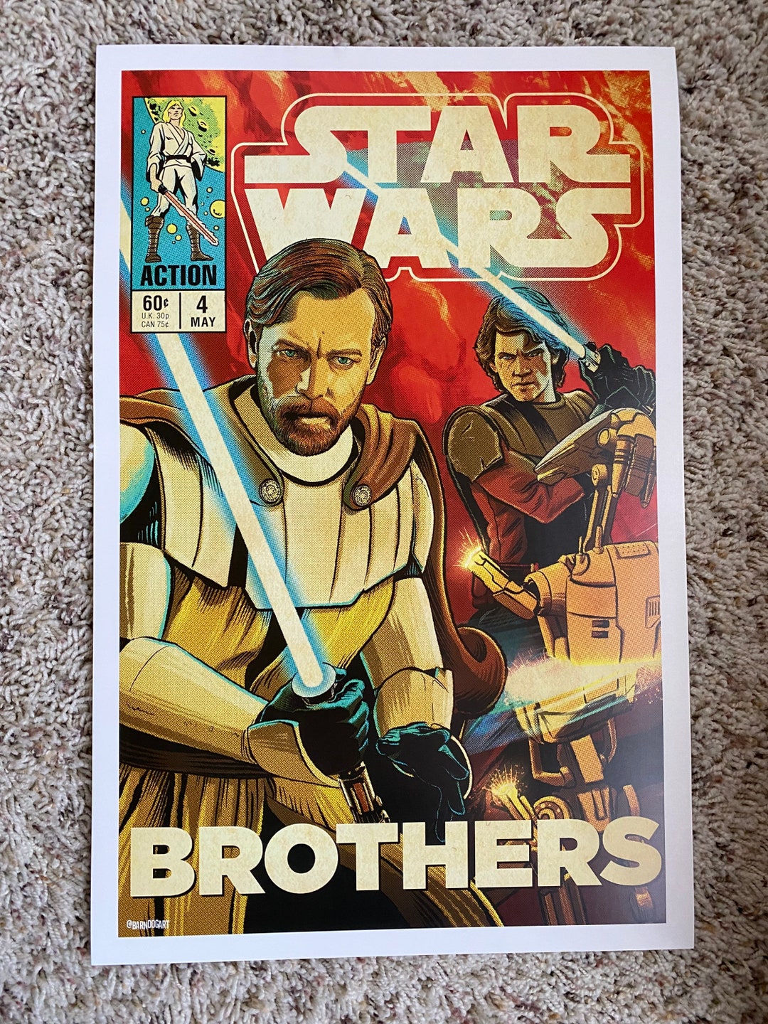 11x17 Star Wars Clone Wars Brothers Anakin Skywalker Obi Wan Kenobi ...