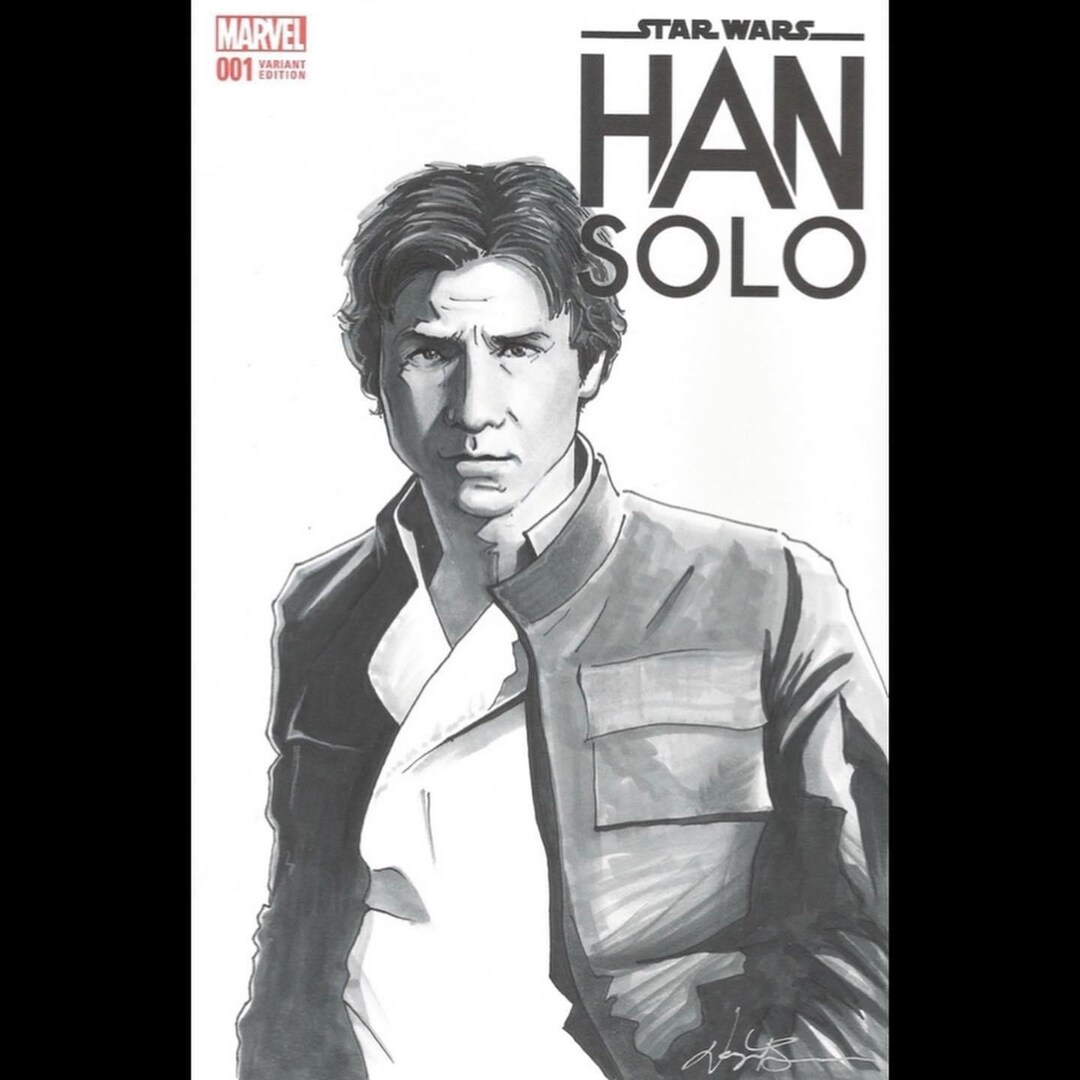 Star Wars Han Solo Comic (original Illustration by Wayne Barnes) on ...