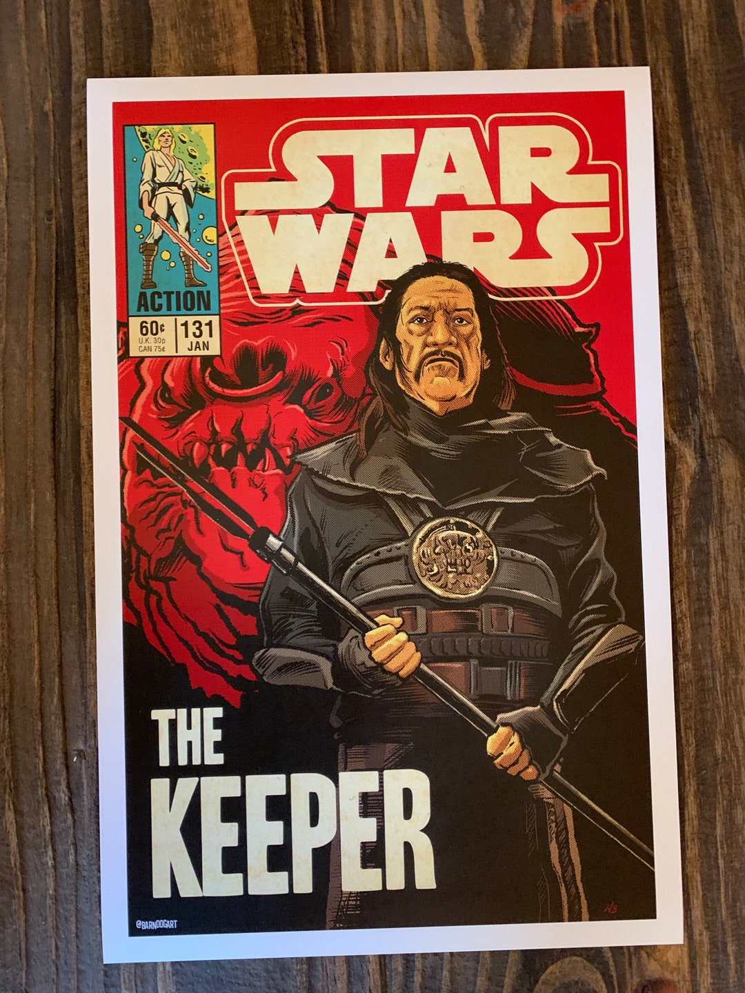 11x17 Star Wars Mandalorian Danny Trejo “rancor Keeper” Book of Boba ...