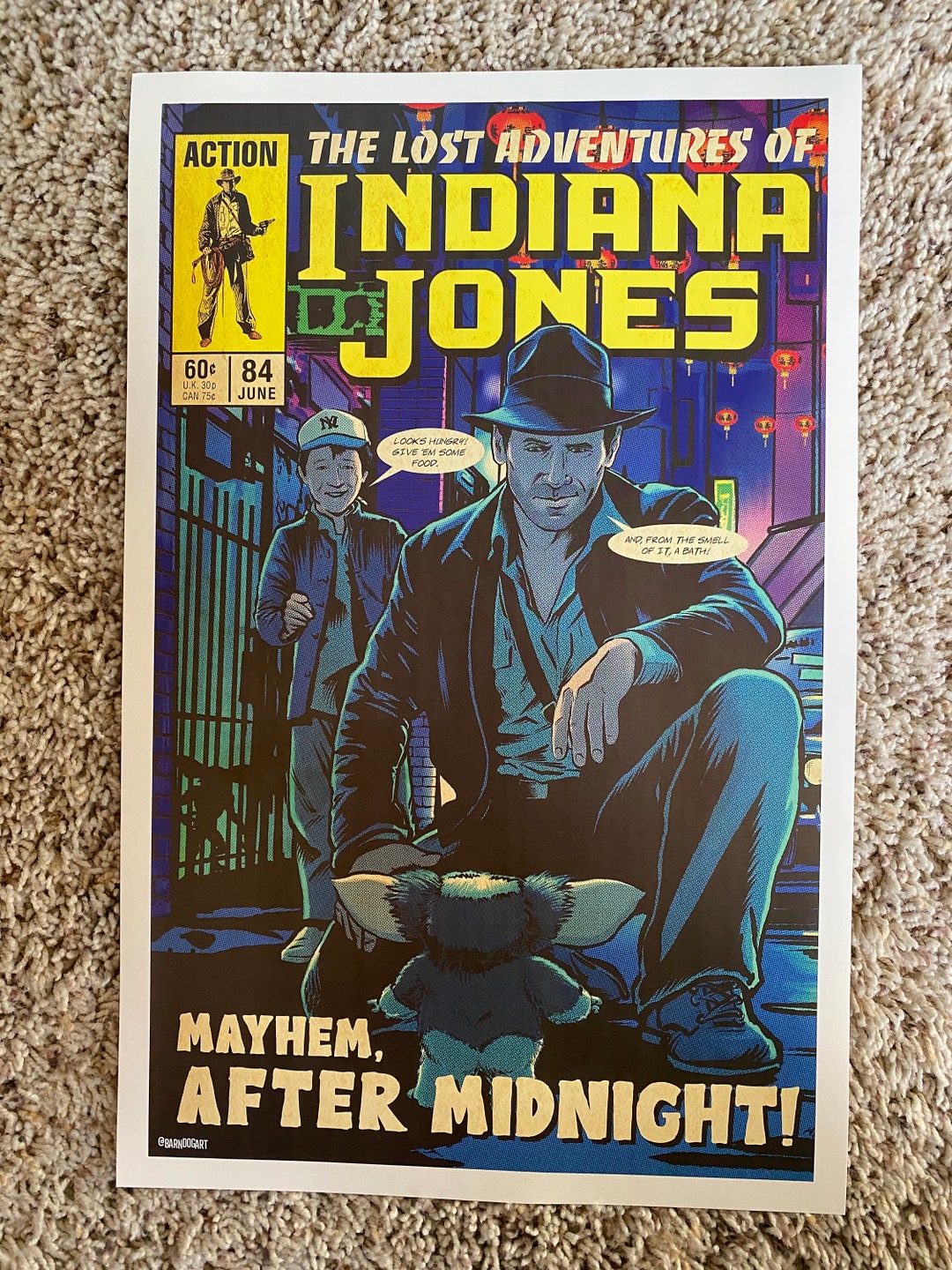 11x17 Short Round “shorty” Gremlins Gizmo Mayhem After Midnight Vintage ...