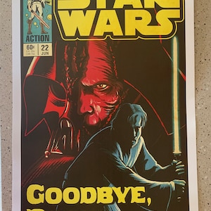 11x17 Star Wars Obi Wan Kenobi Vader Goodbye Darth VINTAGE Comic Cover ...