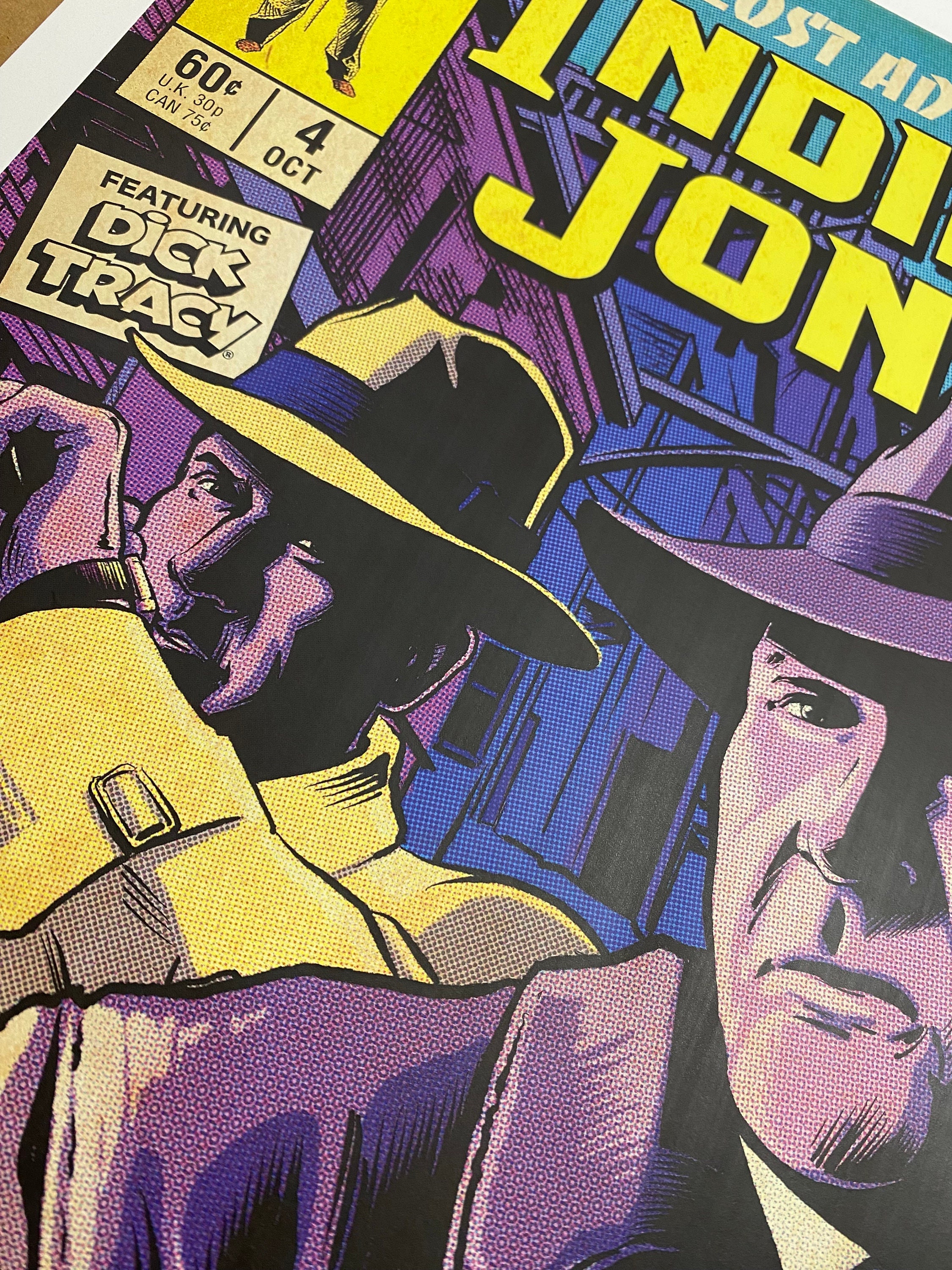 Vintage Indiana Jones Comic Cover Art Tribute Featuring the Dock Tracy ...