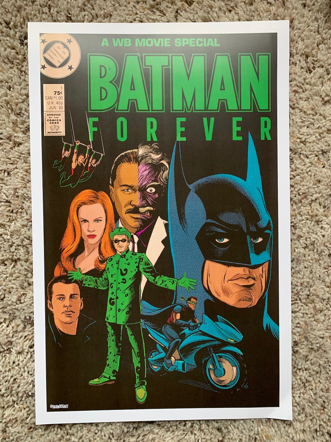 11x17 Batman Forever Elseworld Cover Michael Keaton Billy Dee Williams ...