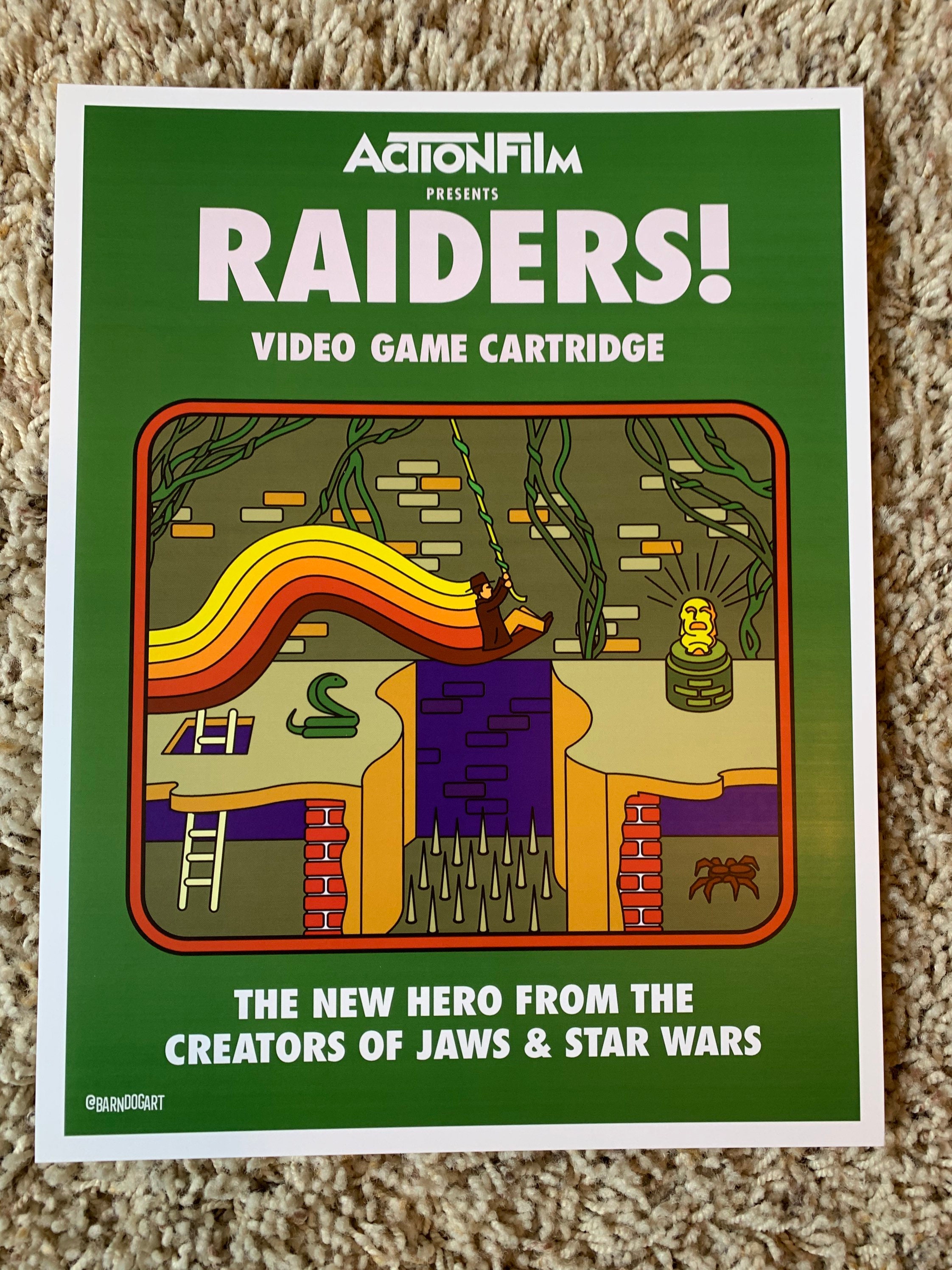 Pitfall Atari Game inspired Indiana Jones Set of 4 Raiders | Etsy