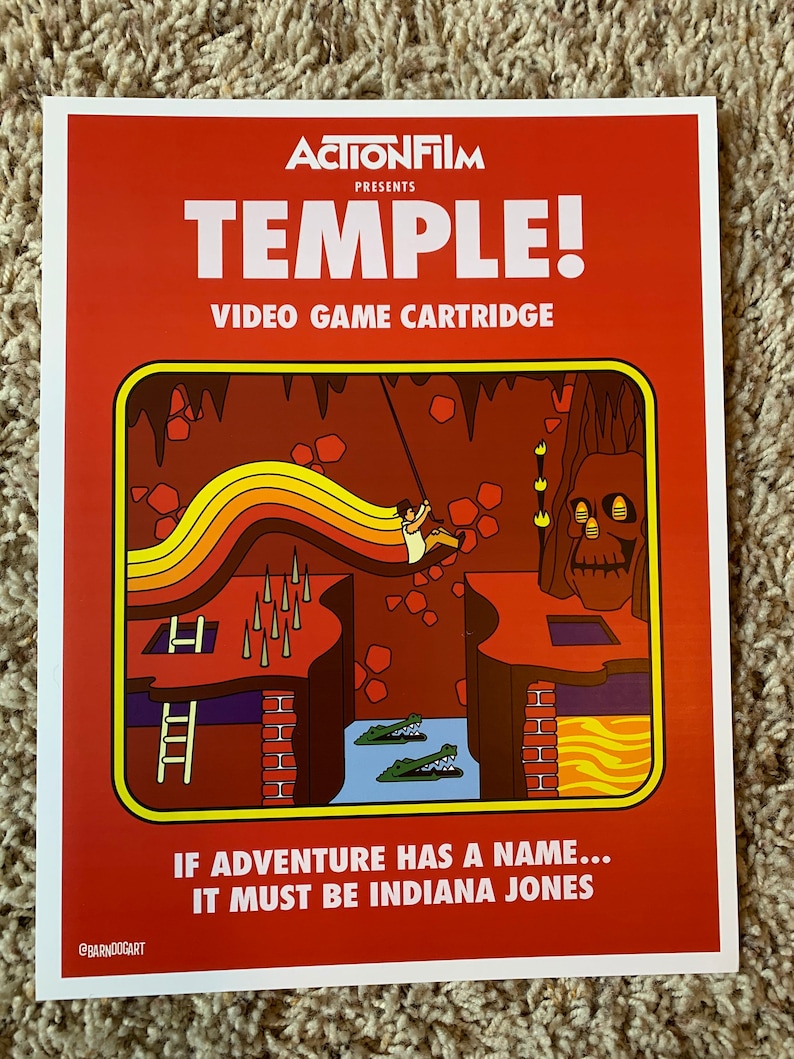 Pitfall Atari Game Inspired Indiana Jones “temple” Temple of Doom ...