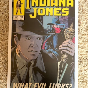 Vintage Indiana Jones Comic Cover Art Tribute Featuring the Shadow 30s ...