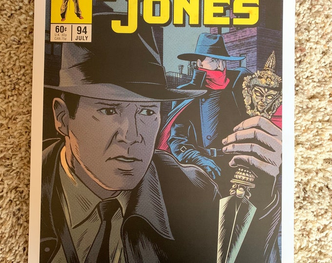 Vintage Indiana Jones Comic Cover Art Tribute Featuring the Shadow 30s ...
