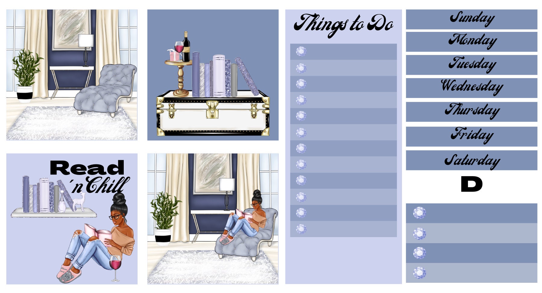 Read N' Chill Stickers Love Books Stickers African - Etsy UK