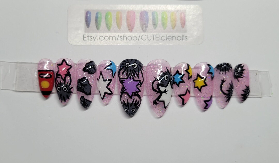 Hand Painted Spirited/away/soot Sprite Inspired Custom Gel Press on ...