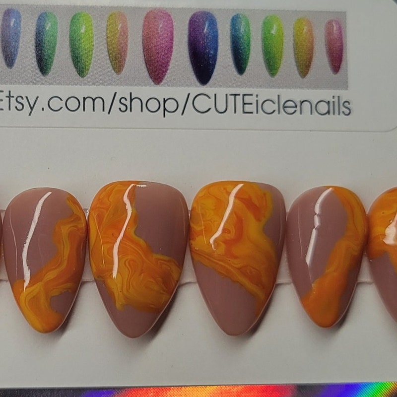Fall Press on Nails - Etsy