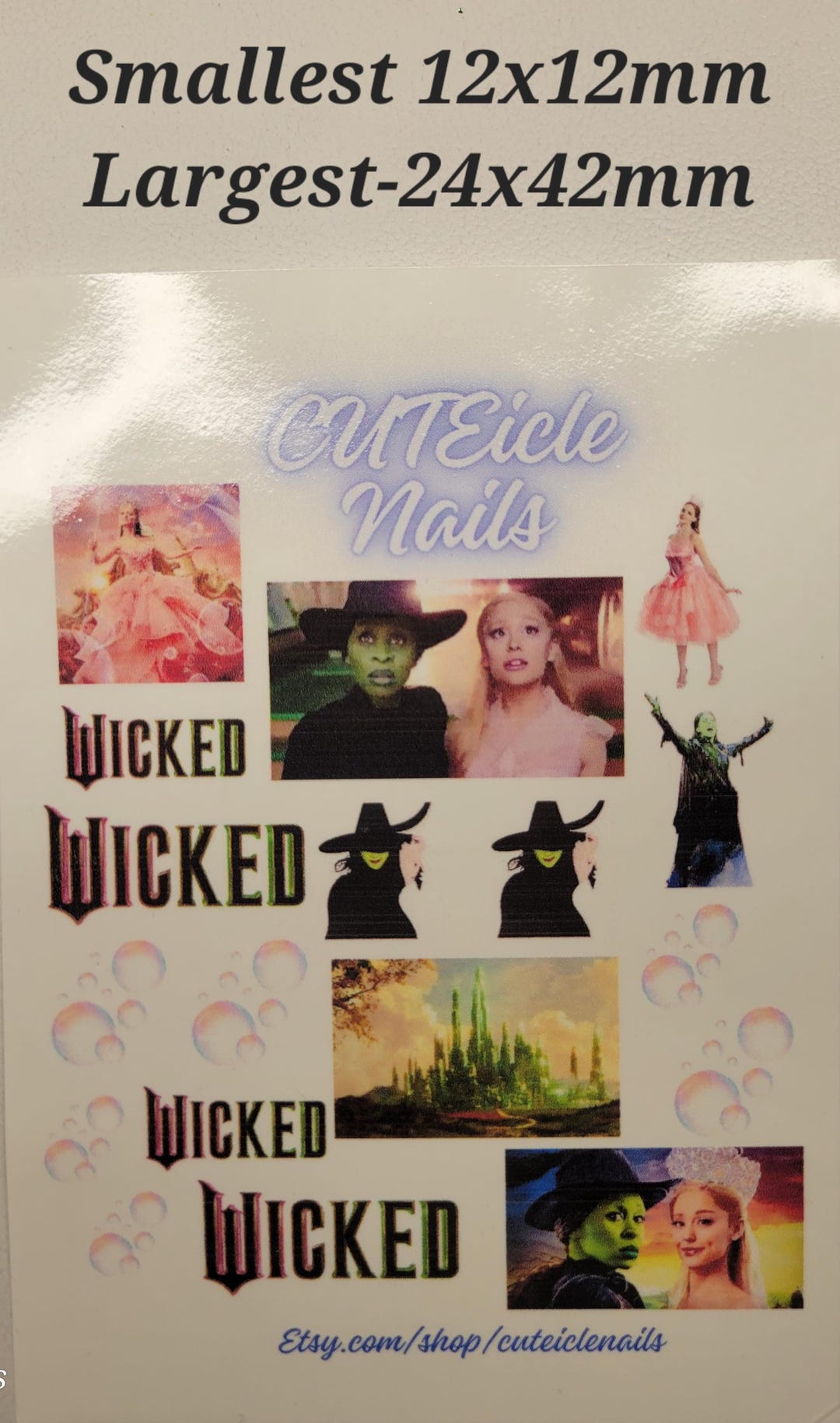 Wicked (OG and Movie) Waterslide Nail Decal - Etsy