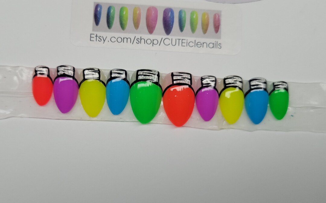 Hand Painted Glow in the Dark Light Bulb/ Christmas Light Custom Gel ...