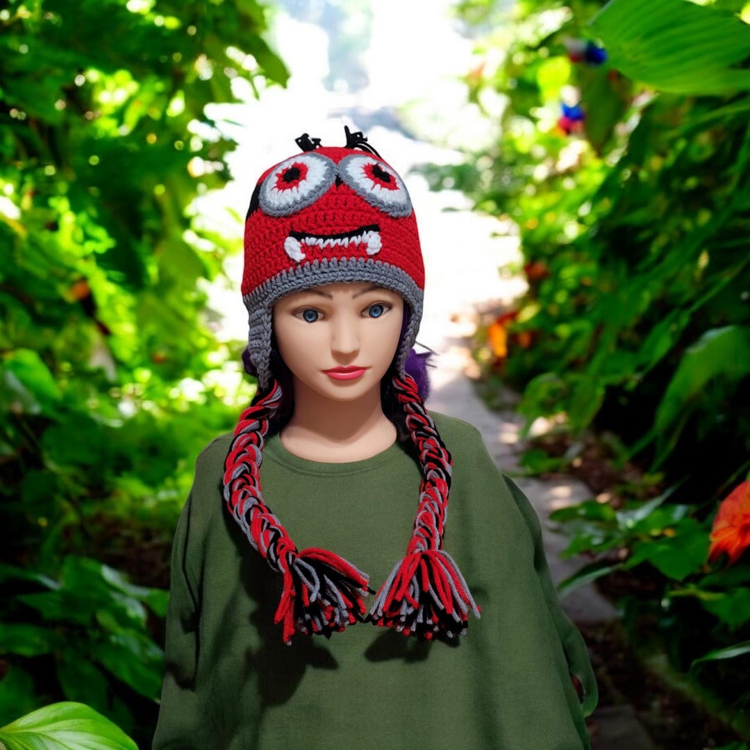 Hand Crocheted Red Evil Minion Hat With New Born - Adult Sizes - Etsy