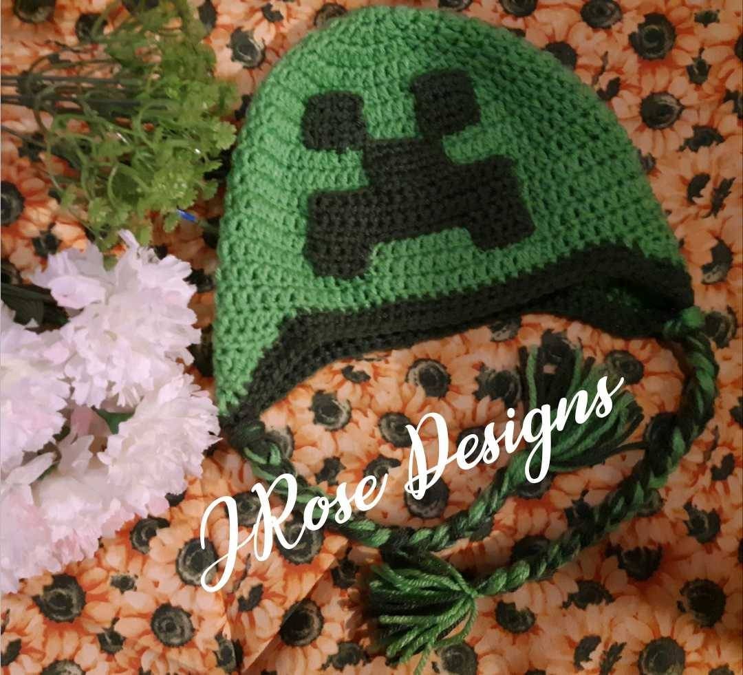 Hand Crochet Minecraft Custom Hat - Etsy