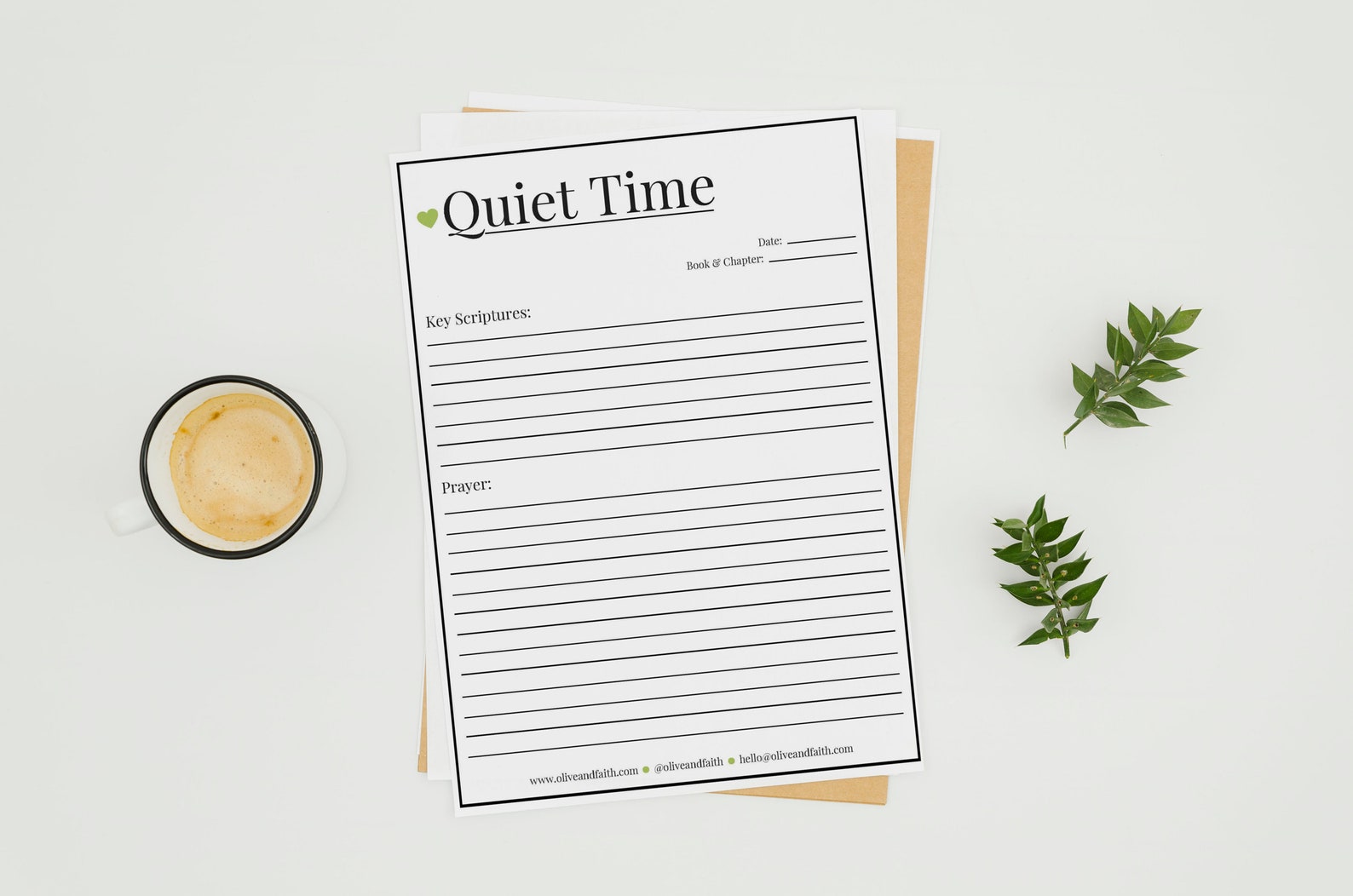 Quiet Time Prayer Journal Printable 8 5x11 Instant Download Etsy