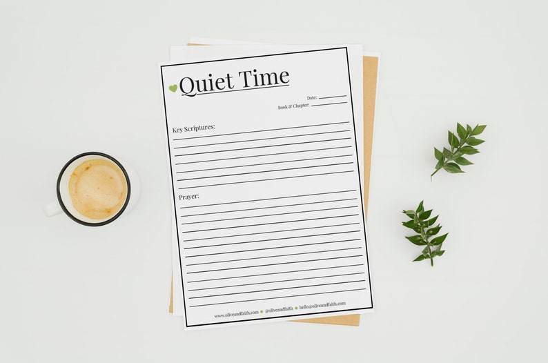 Quiet Time Prayer Journal Printable 8.5x11 Instant Download - Etsy