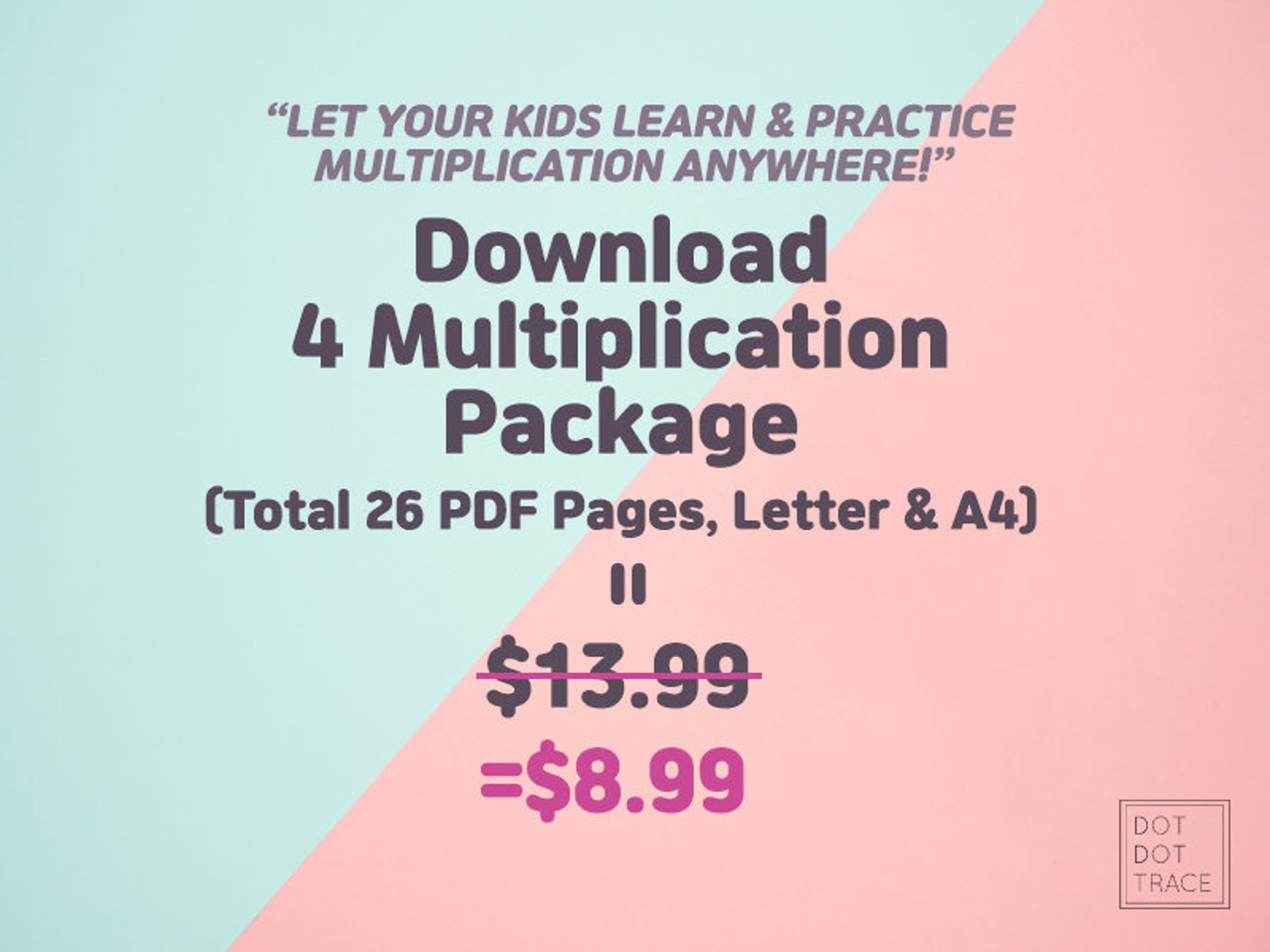 Multiplication Memorization Set Learning Multiplication Table - Etsy