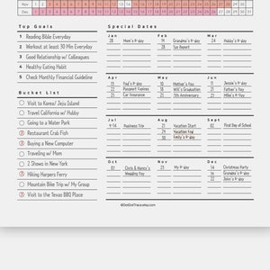 A5 Printable Yearly Planner (half Letter, Half A4) Yearly Goal Set up ...