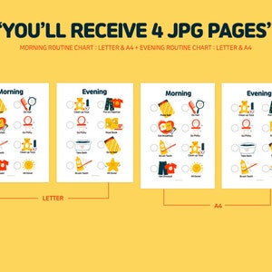 Printable Daily Routine Chart for Toddlers Kid's Routine Charts Kid's ...