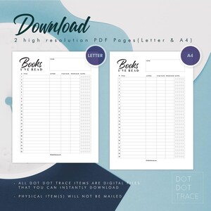 Printable Books I've Read Book Tracker Book Reading List Reading Log ...