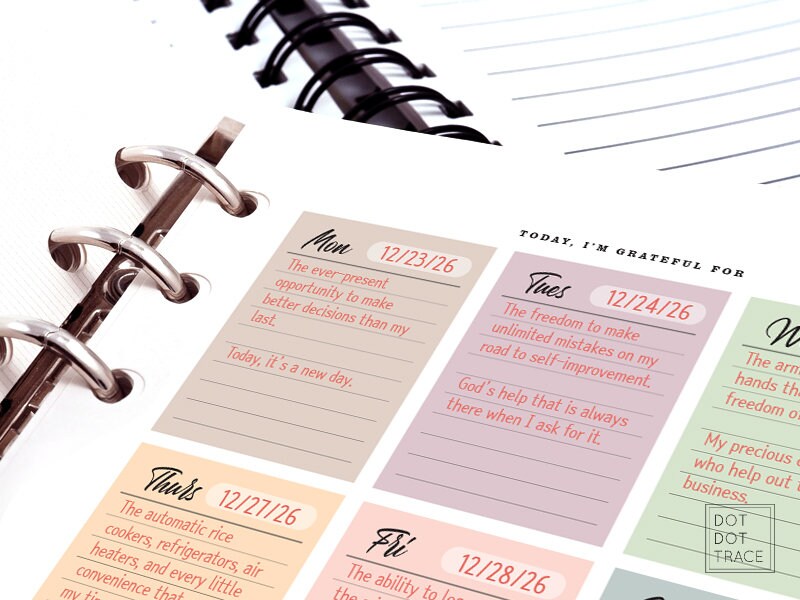 Printable Gratitude Journals Digital Daily Gratitude Journal Daily ...