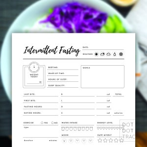Printable Daily Intermittent Fasting Tracker Intermittent Fasting Log ...