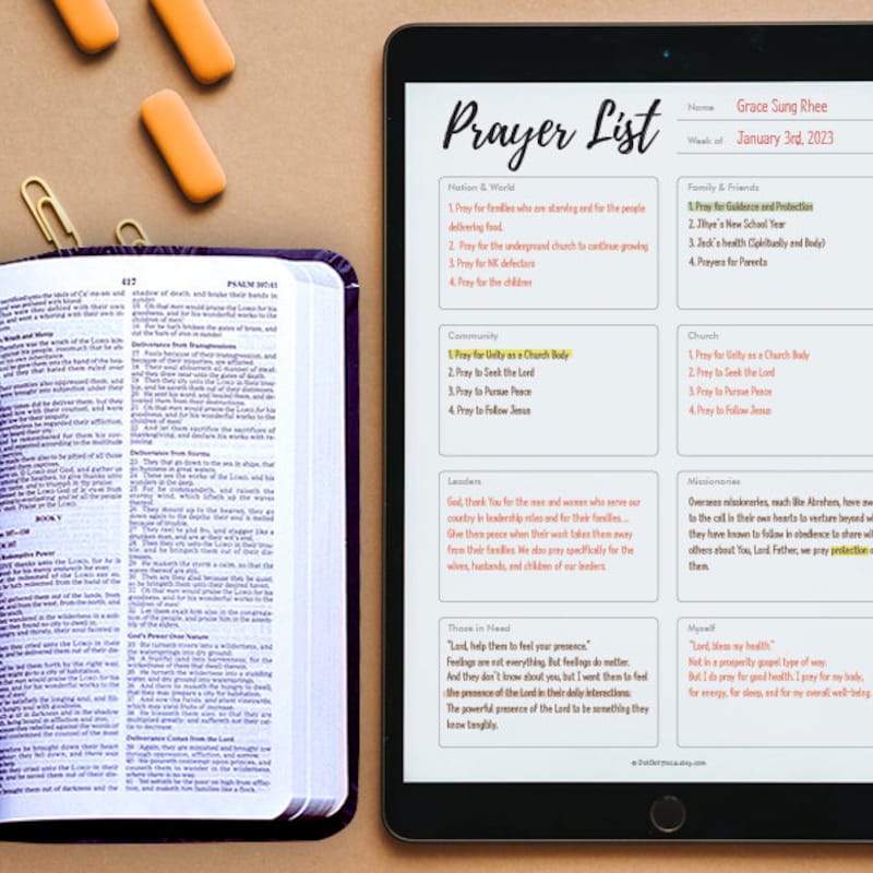 My List of Prayers - Etsy