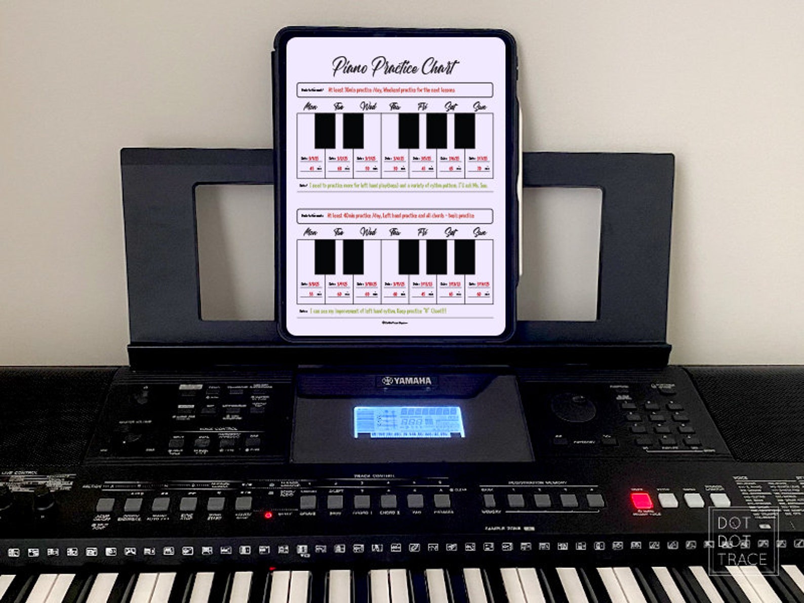 Printable Piano Practice Chart Piano Practice Log Piano Practice ...