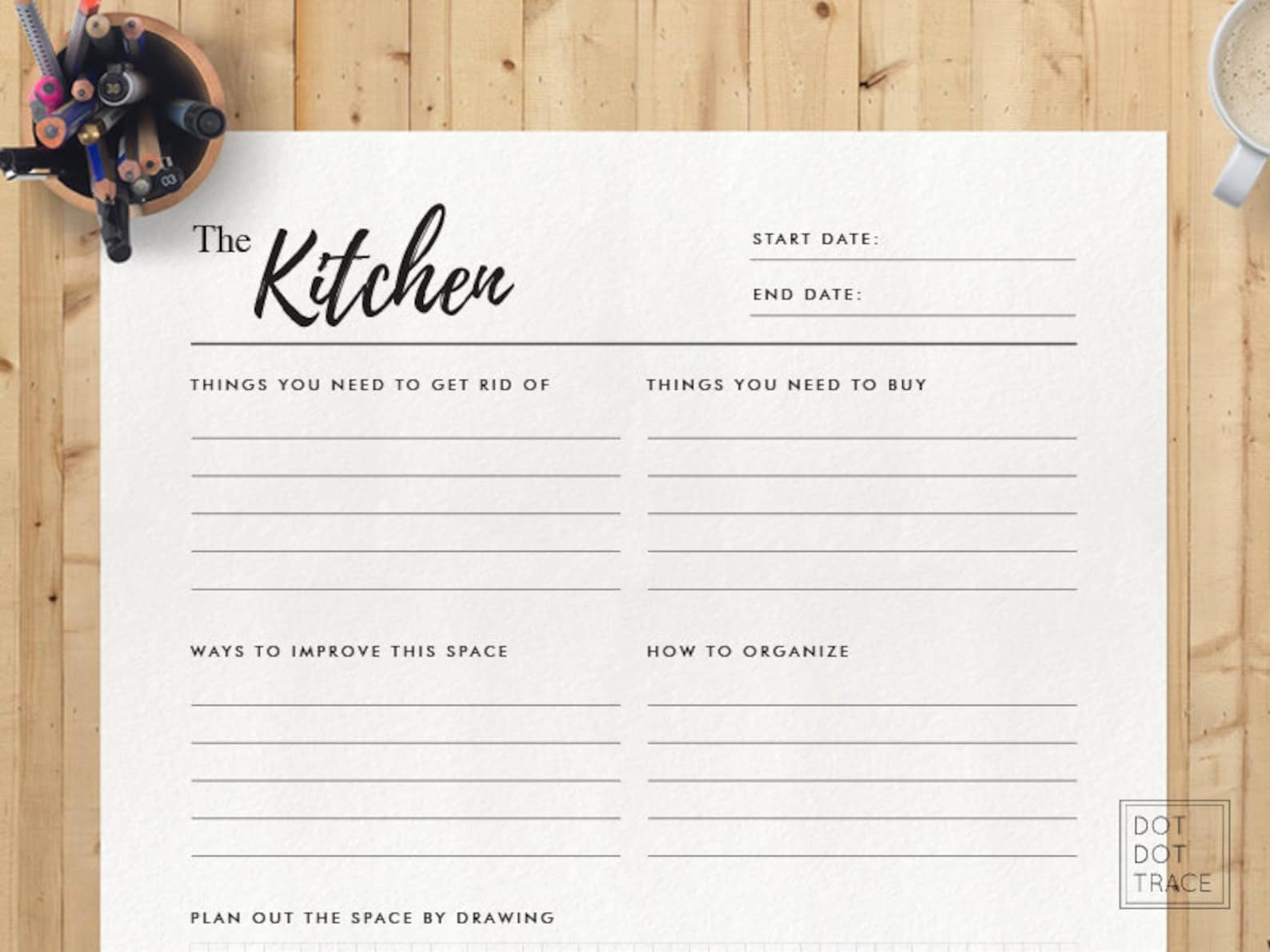 Printable Home Editing Planner House Remodeling Chart Home | Etsy