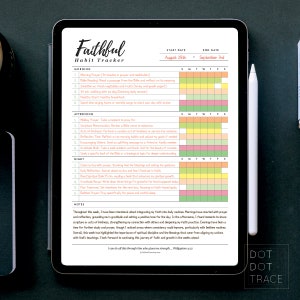 Faithful Habit Tracker: Christian Spiritual Growth Planner (PDF) - Etsy