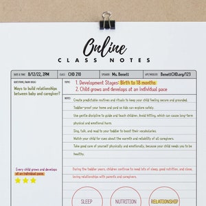 Printable 1page Online Class Notes Lecture Notes Class Note Templates ...