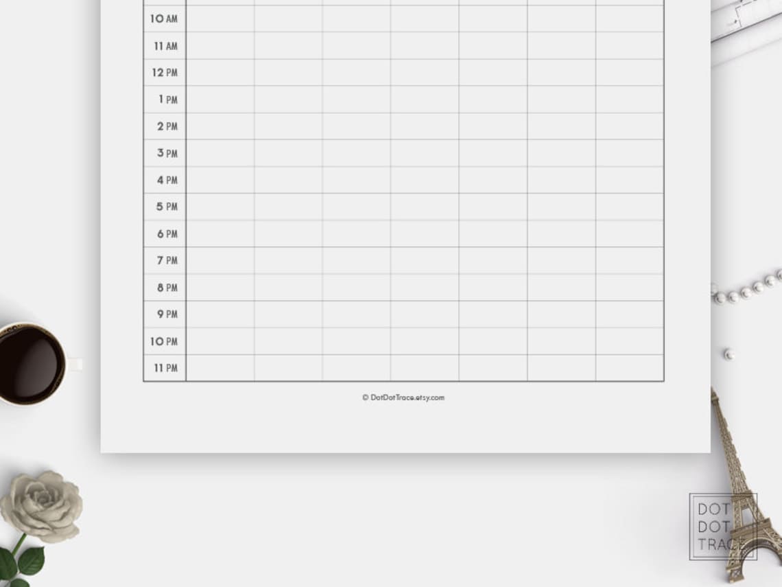 Sunday Start Printable Weekly Scheduler Weekly Planner 7 Day | Etsy