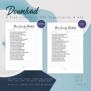 Printable Home Security Checklist Before Traveling: Essential PDF for ...