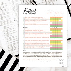 Printable Happy Planner Classic Sized 365 Faithful Habit Tracker ...