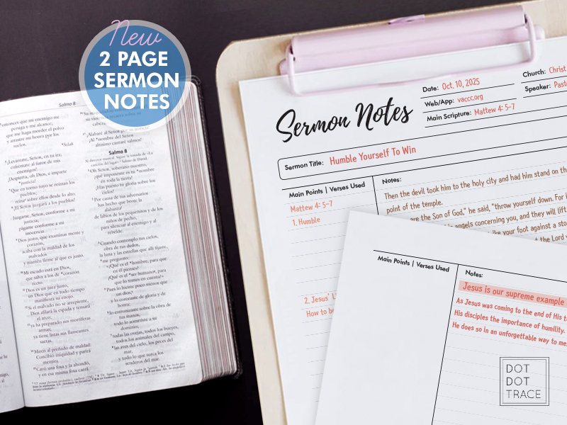 New Printable 2page Sermon Notes Sermon Summary Note Christian Planner
