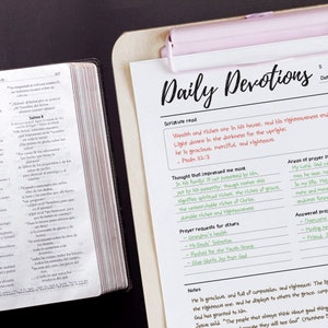 Printable Daily Devotions Planner: Christian Journal Template (PDF) - Etsy