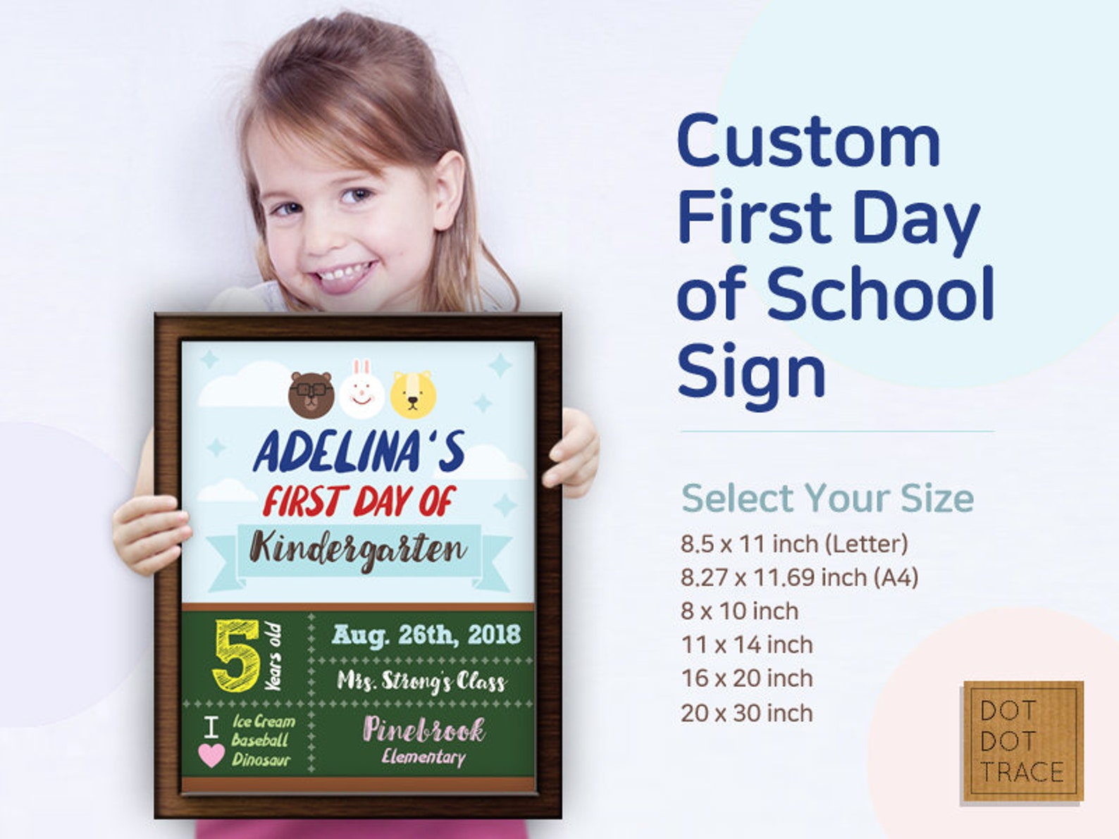Custom First Day of School Sign First Day Printable School Sign First ...