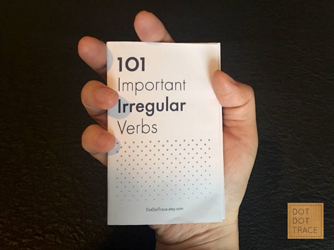 101 Irregular Verbs Mini-book: English Learning (PDF Printable) - Etsy